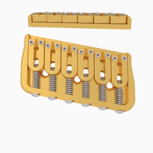 6 String Multi-Scale Fixed Guitar Bridge – Hipshot Products