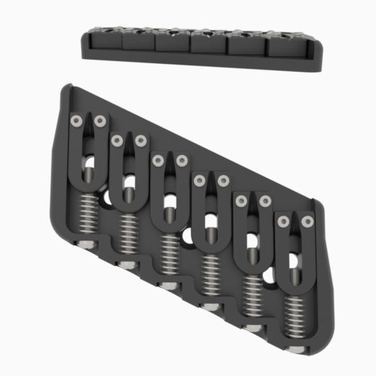 6 String Multi-Scale Fixed Guitar Bridge – Hipshot Products